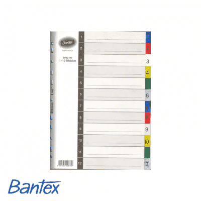 Bantex A4 Divider PP 12 Div Rainbow – Boost Procurement